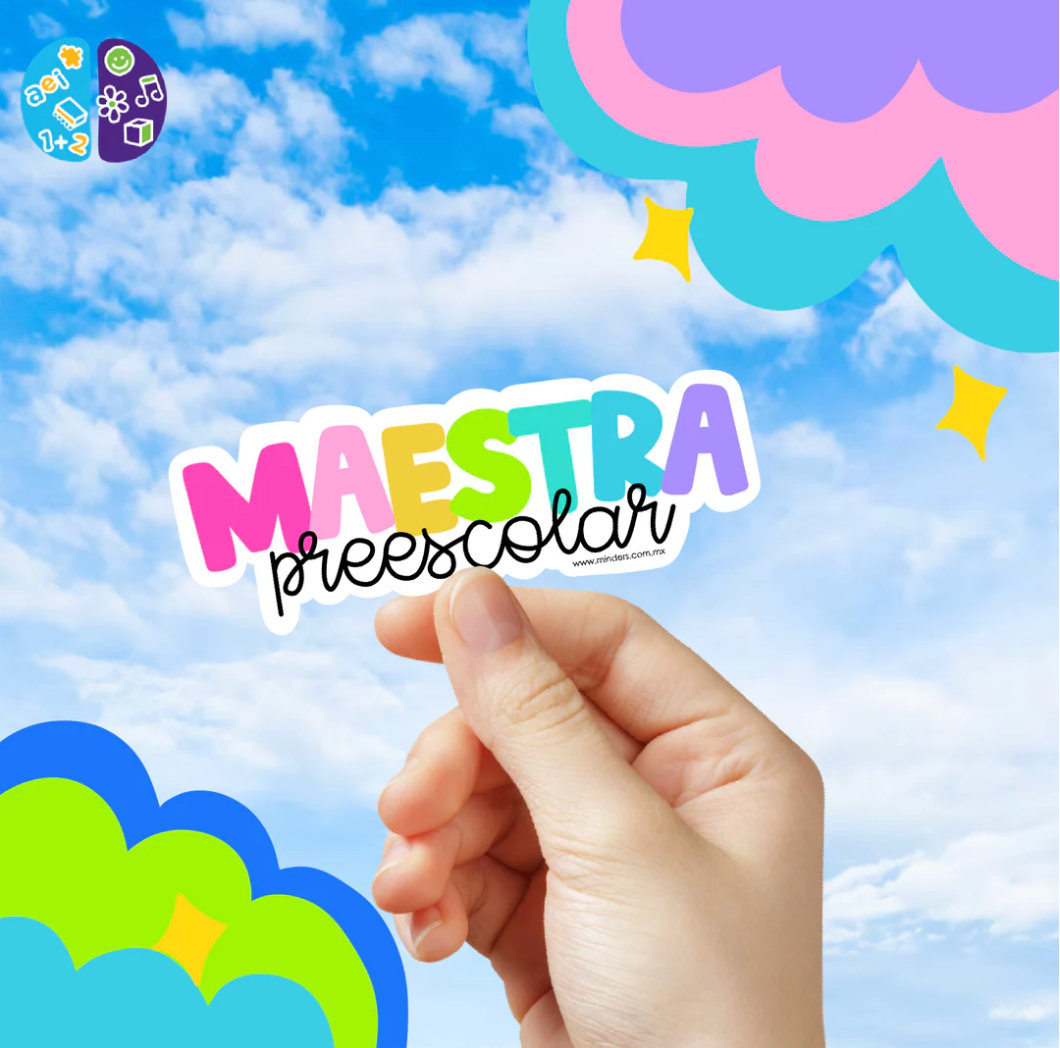 Sticker Maestra preescolar – MindersMerch